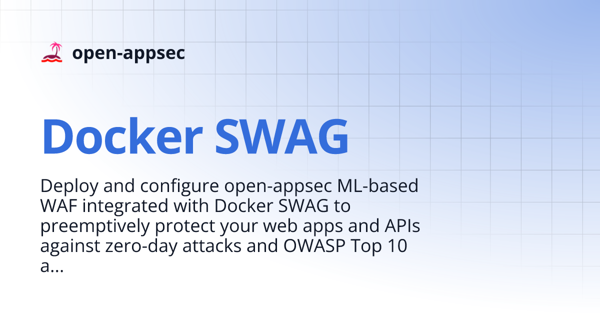 Docker SWAG | open-appsec Docker SWAG | open-appsec